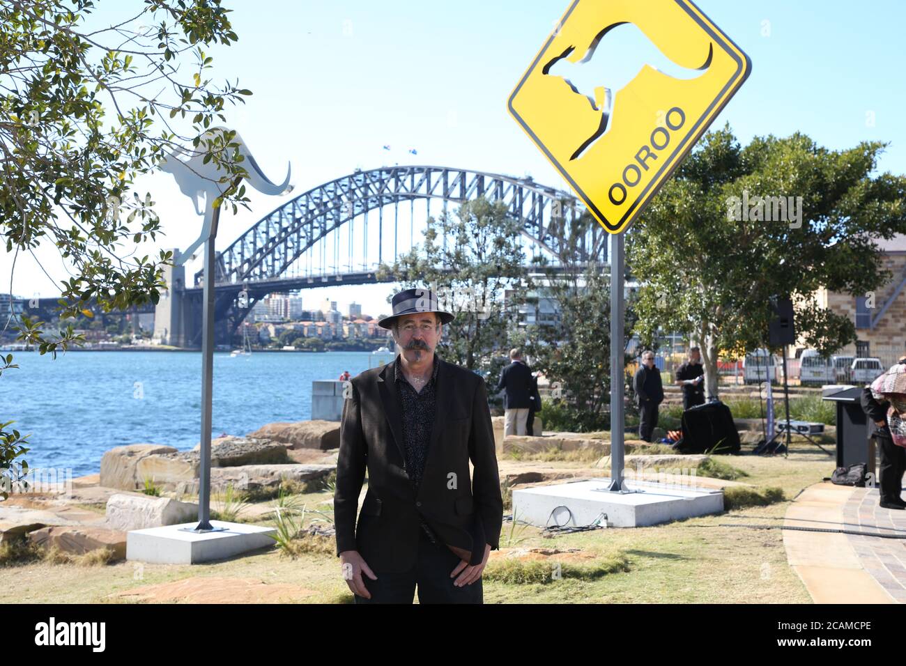 Pictured: Artist Richard Tipping next to his work Kangooroo. Sculpture ...