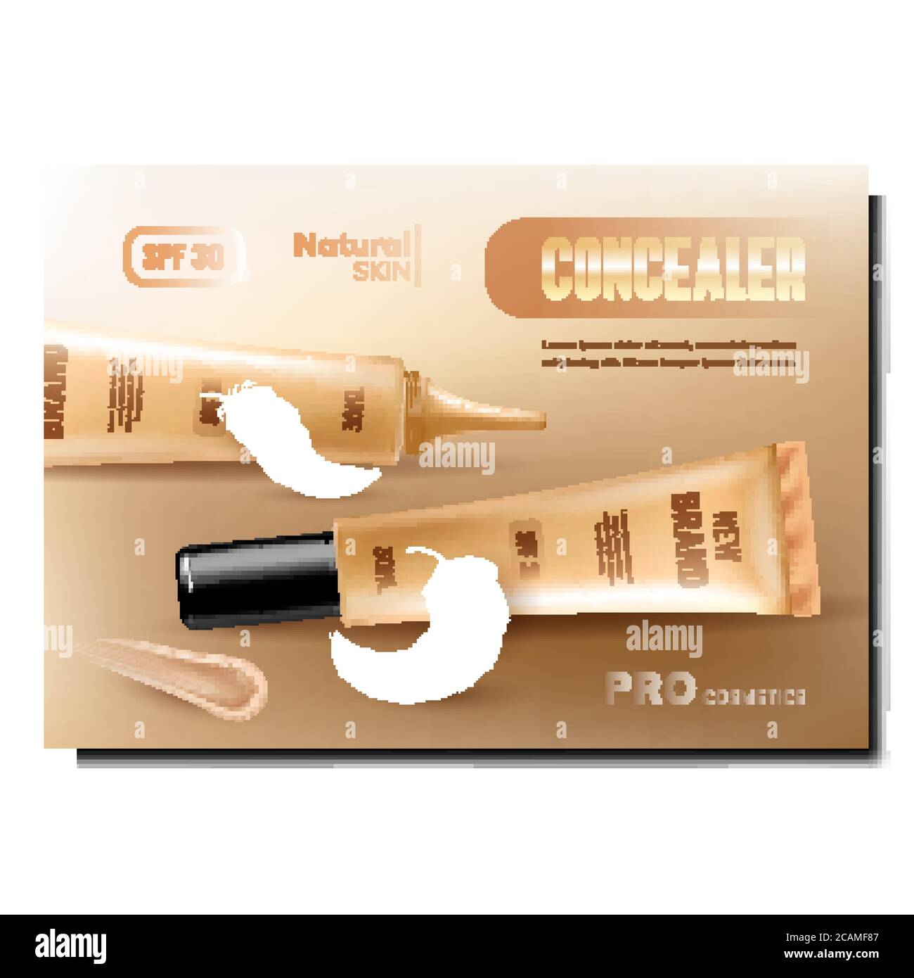 Concealer Skin Package Promotional Banner Vector Stock Vector Image ...