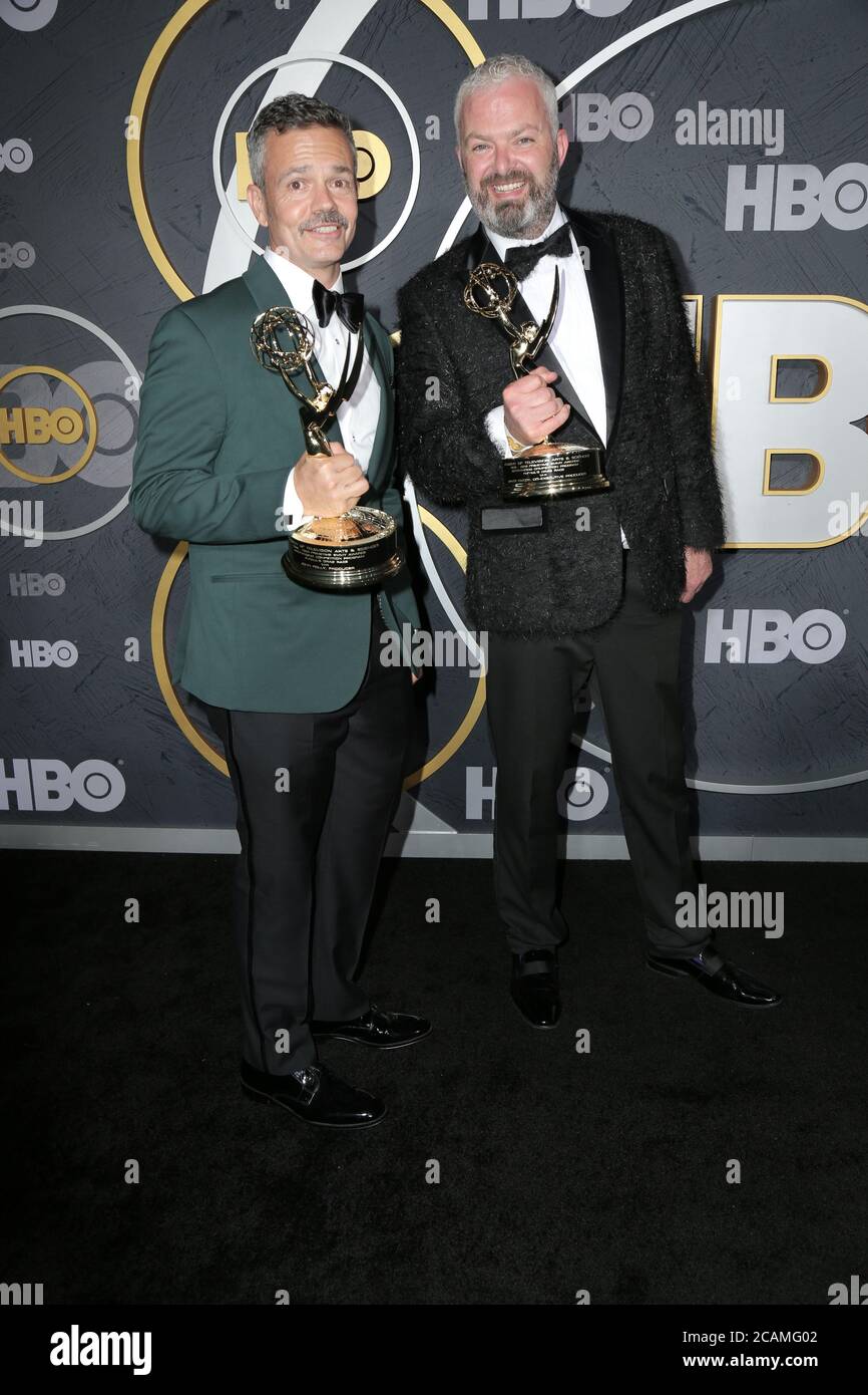 LOS ANGELES - SEP 22: John Polly, Bruce McCoy at the 2019 HBO Emmy ...