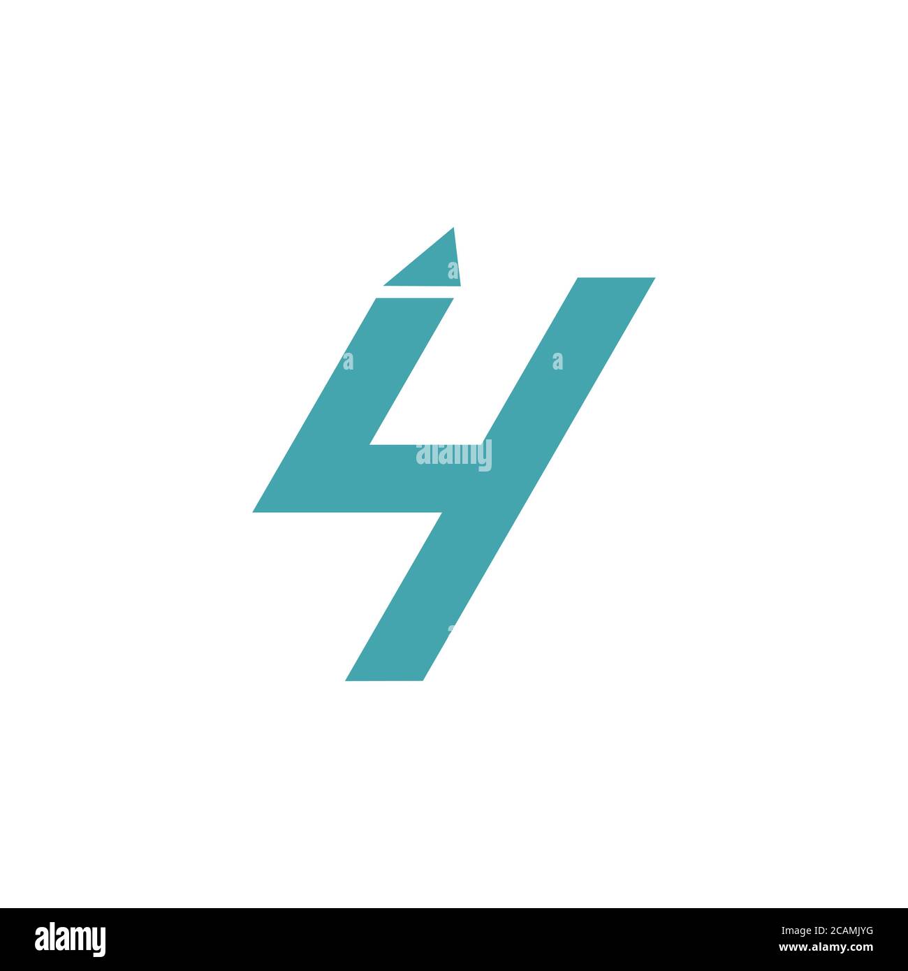 letter i4 simple geometric logo vector Stock Vector Image & Art - Alamy