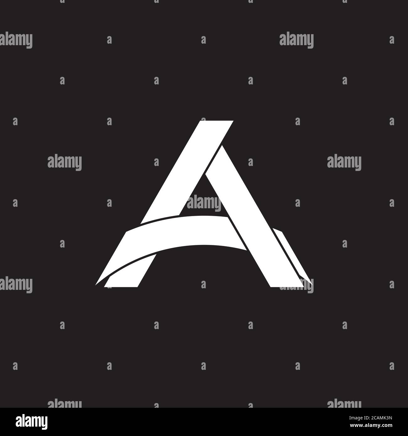 letter a overlapping paper logo vector Stock Vector Image & Art - Alamy