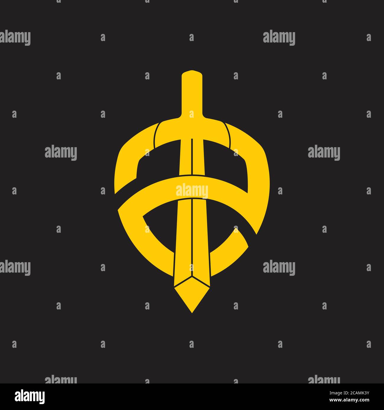 sword shield symbol logo vector Stock Vector Image & Art - Alamy