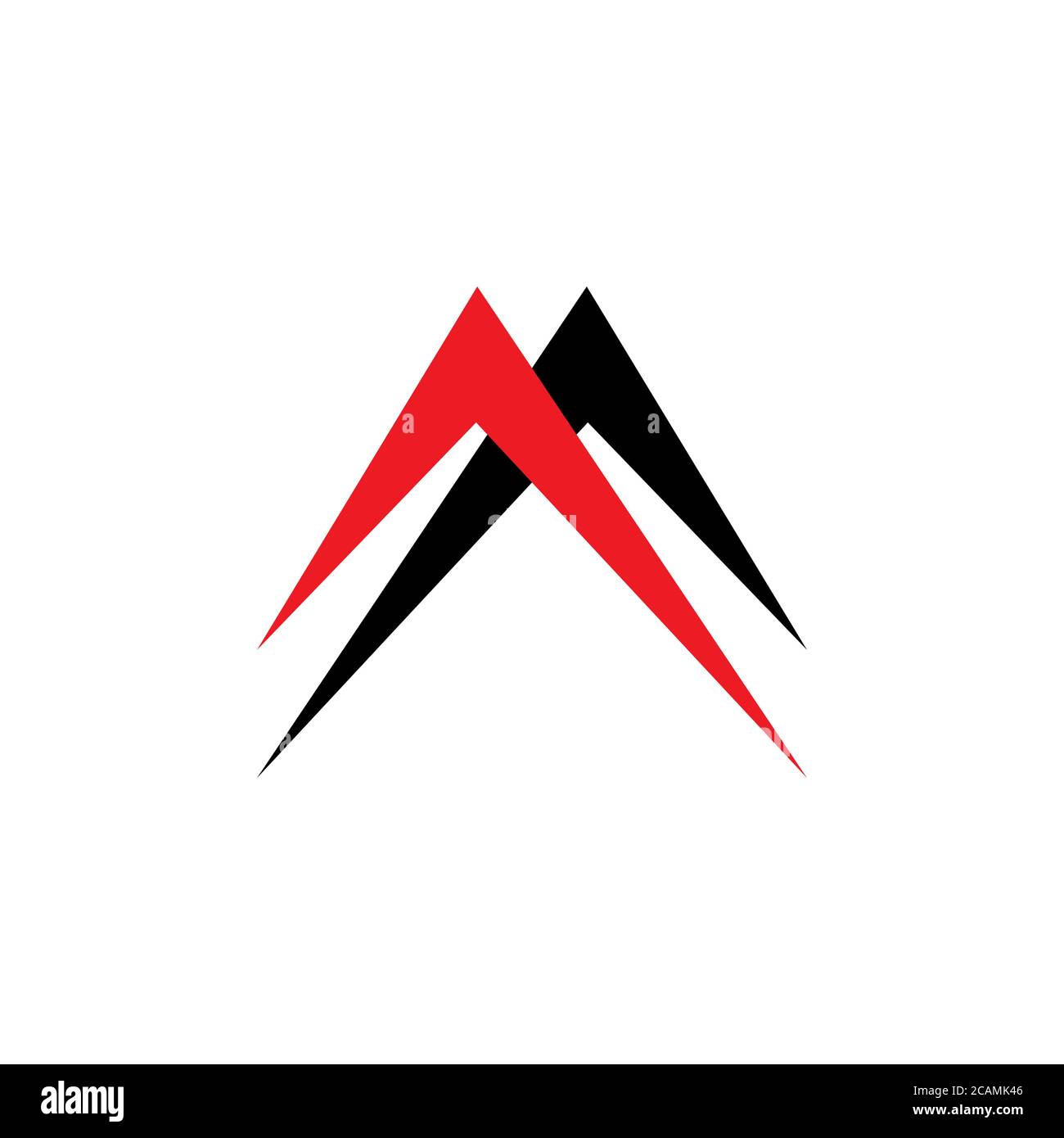 arrow up geometric shadow logo vector Stock Vector Image & Art - Alamy