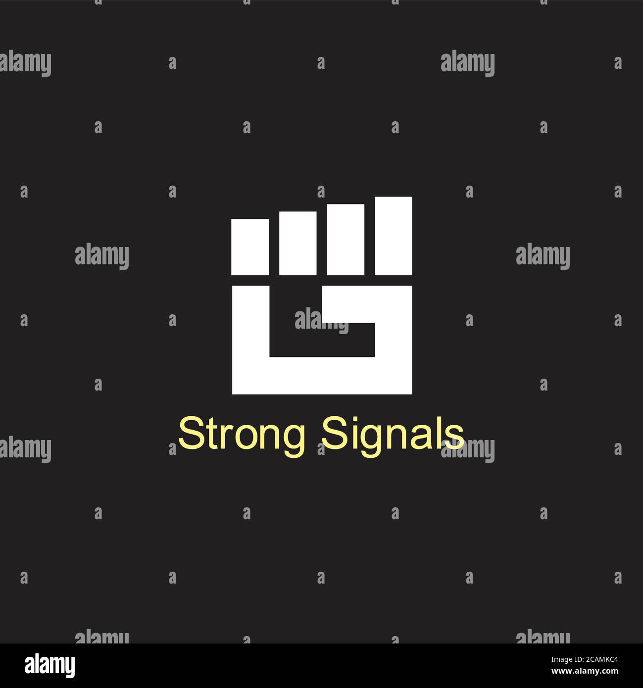 strong signal cellphone hand fist symbol vector Stock Vector Image ...