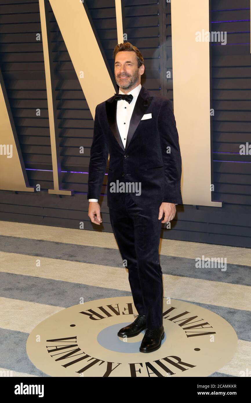 LOS ANGELES - FEB 24: Jon Hamm at the 2019 Vanity Fair Oscar Party on ...