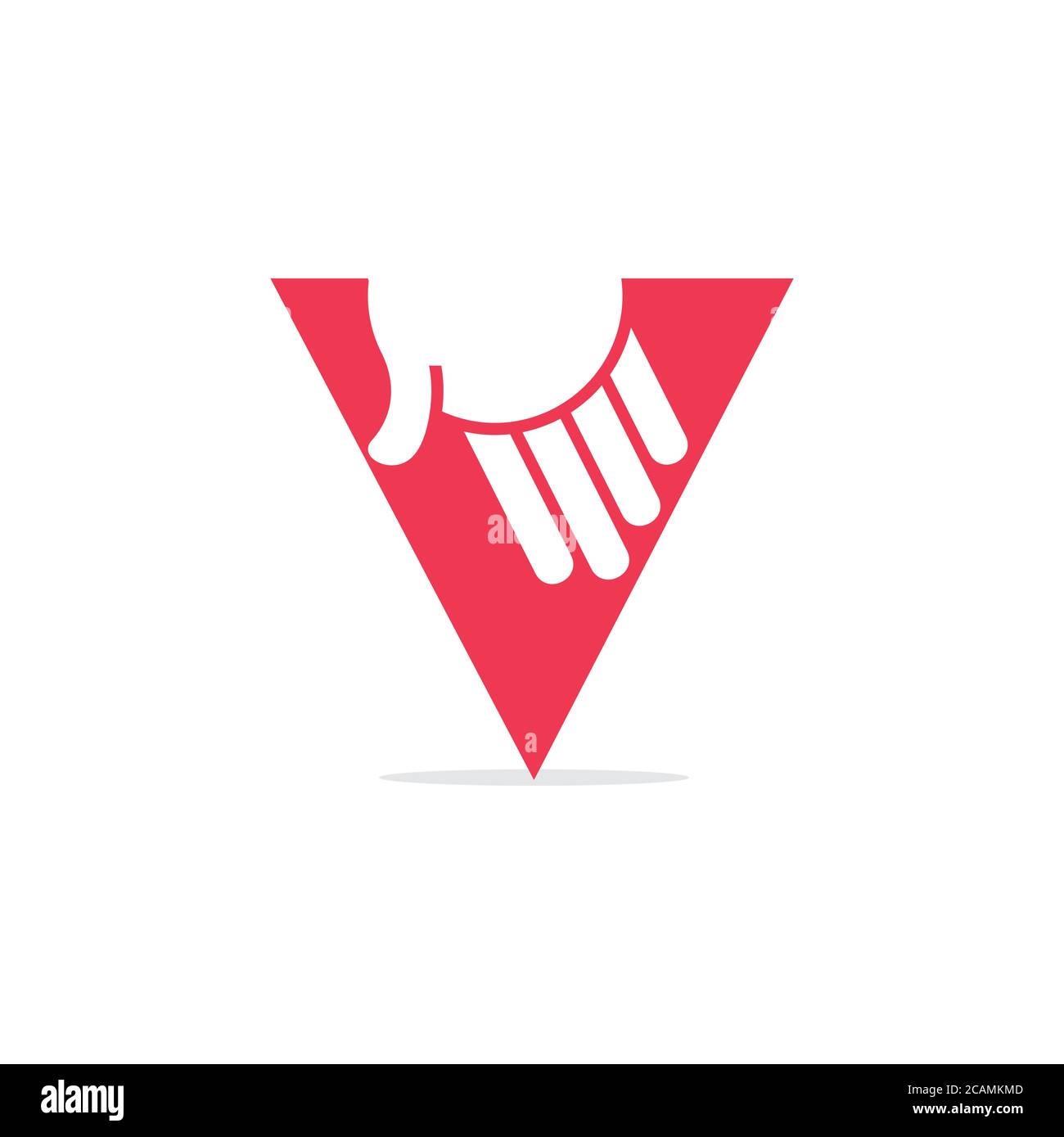 letter v helping hand care gesture logo vector Stock Vector Image & Art ...