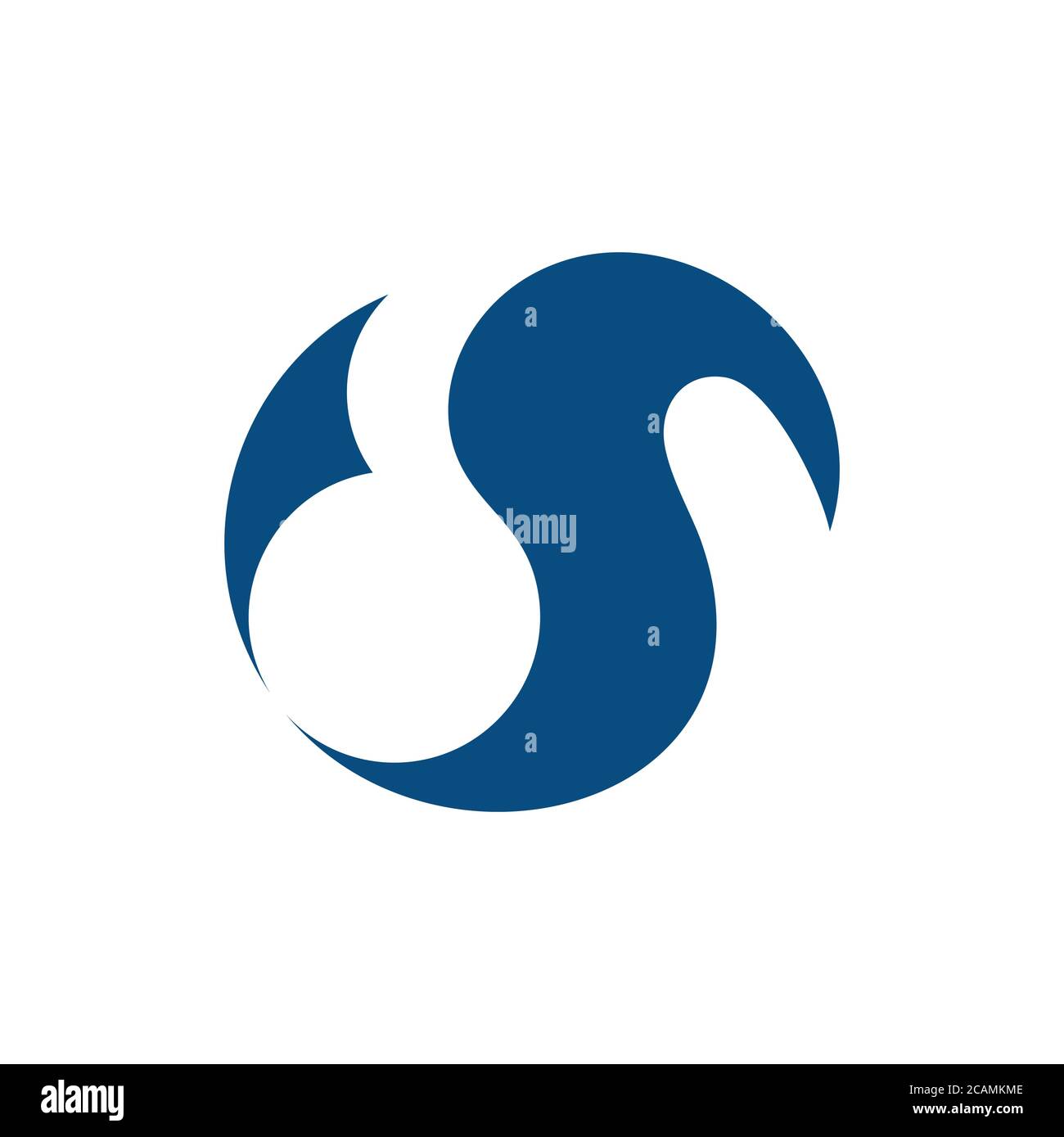 abstract letter ds simple curves logo vector Stock Vector Image & Art ...