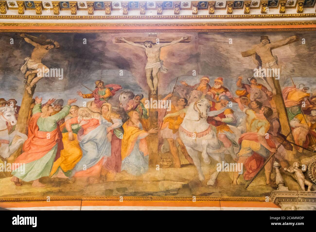 Painting in the Sanctuary of the Church of St Marcellus in Rome Italy ...