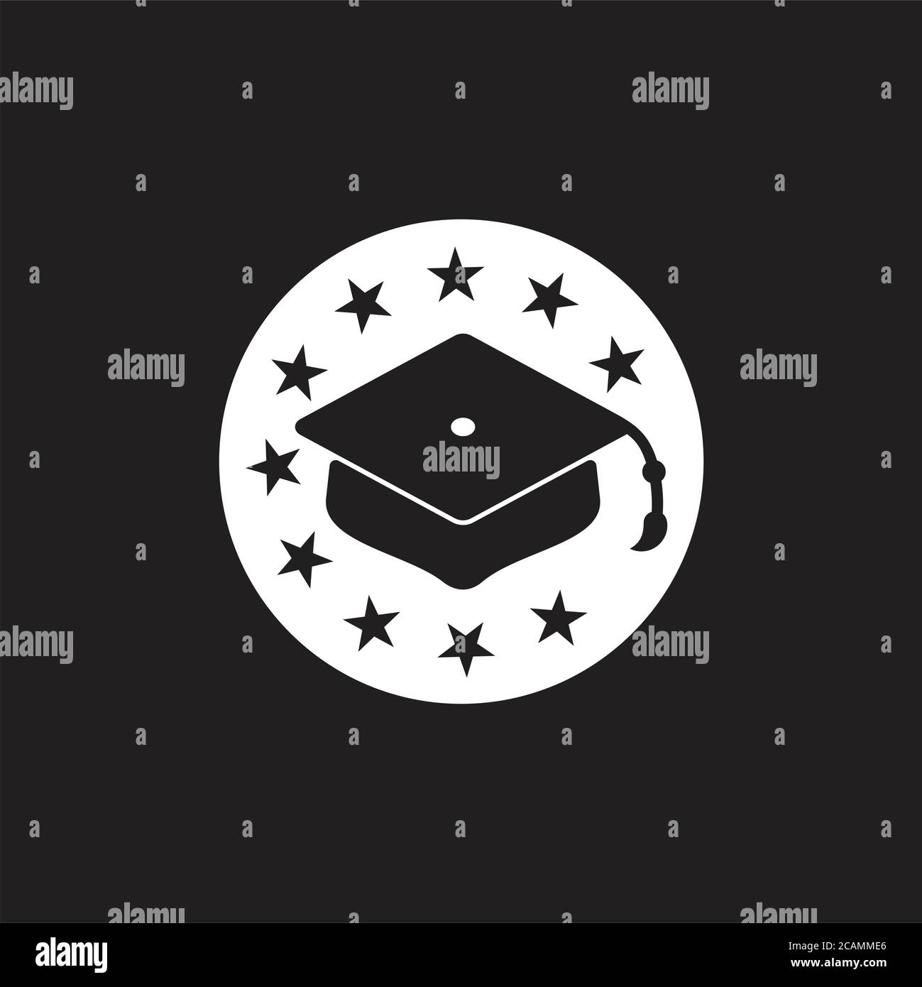 stars graduation hat logo vector Stock Vector Image & Art - Alamy