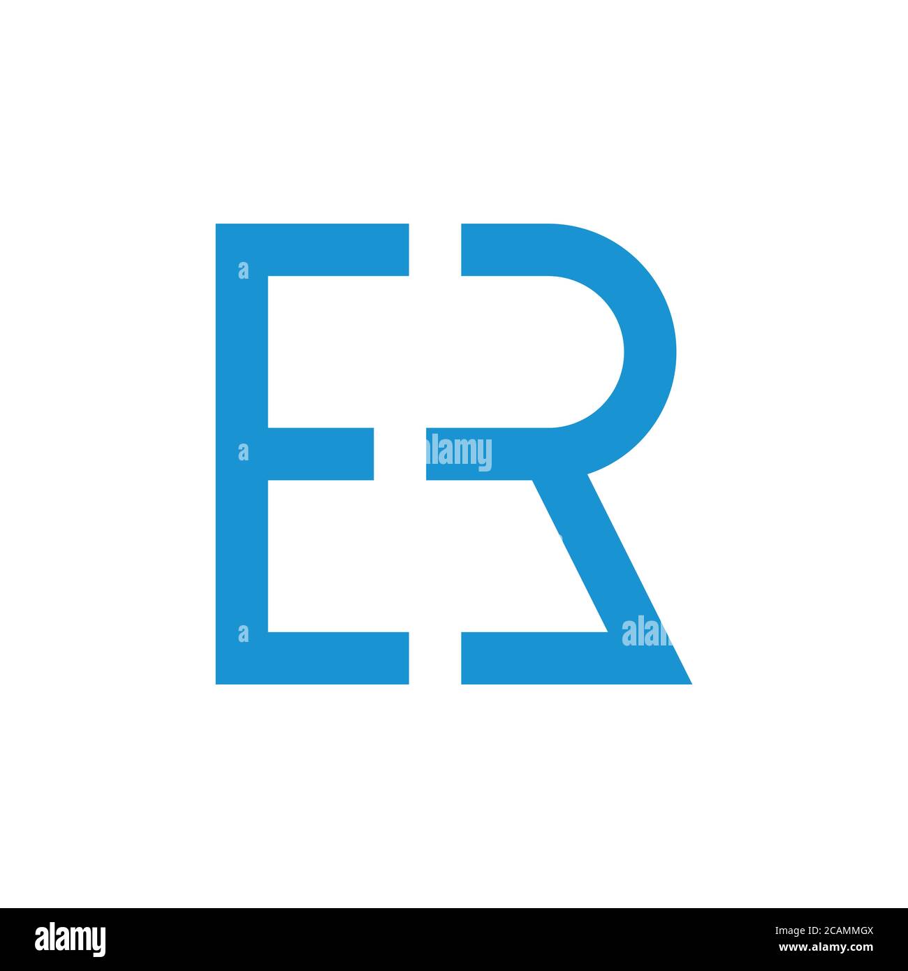 letter er simple geometric square logo vector Stock Vector Image & Art ...