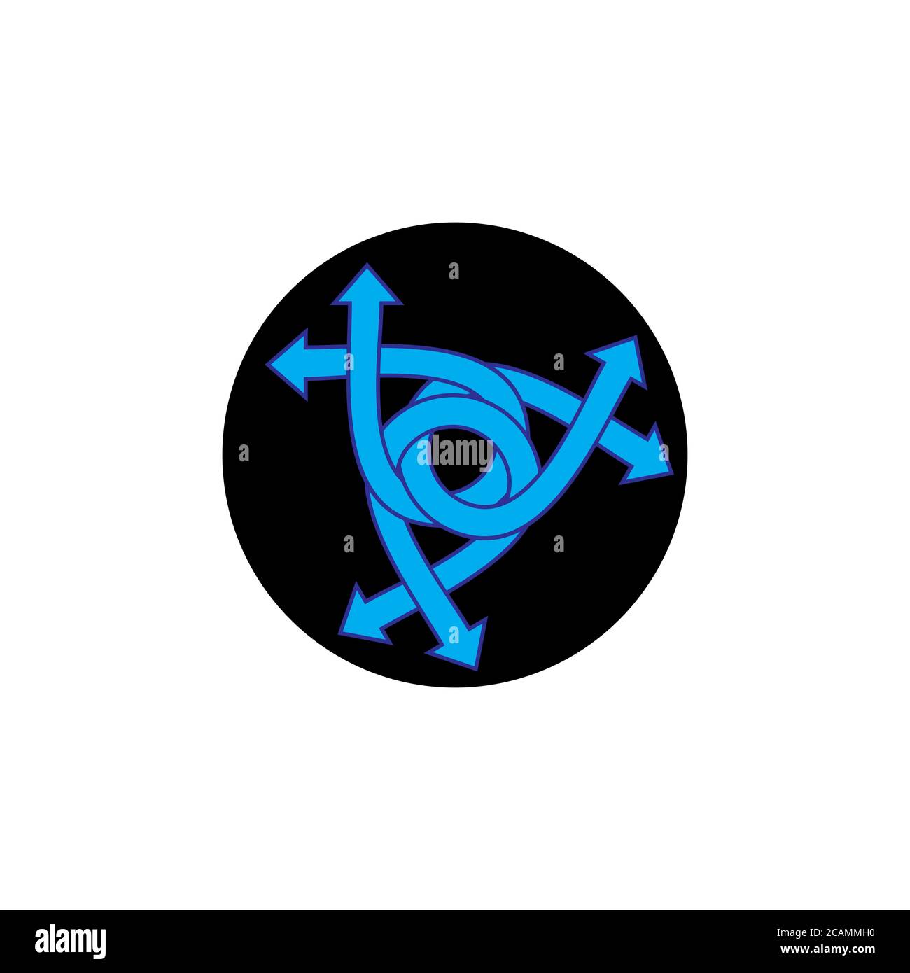 overlapping lines triangle arrow logo vector Stock Vector Image & Art ...