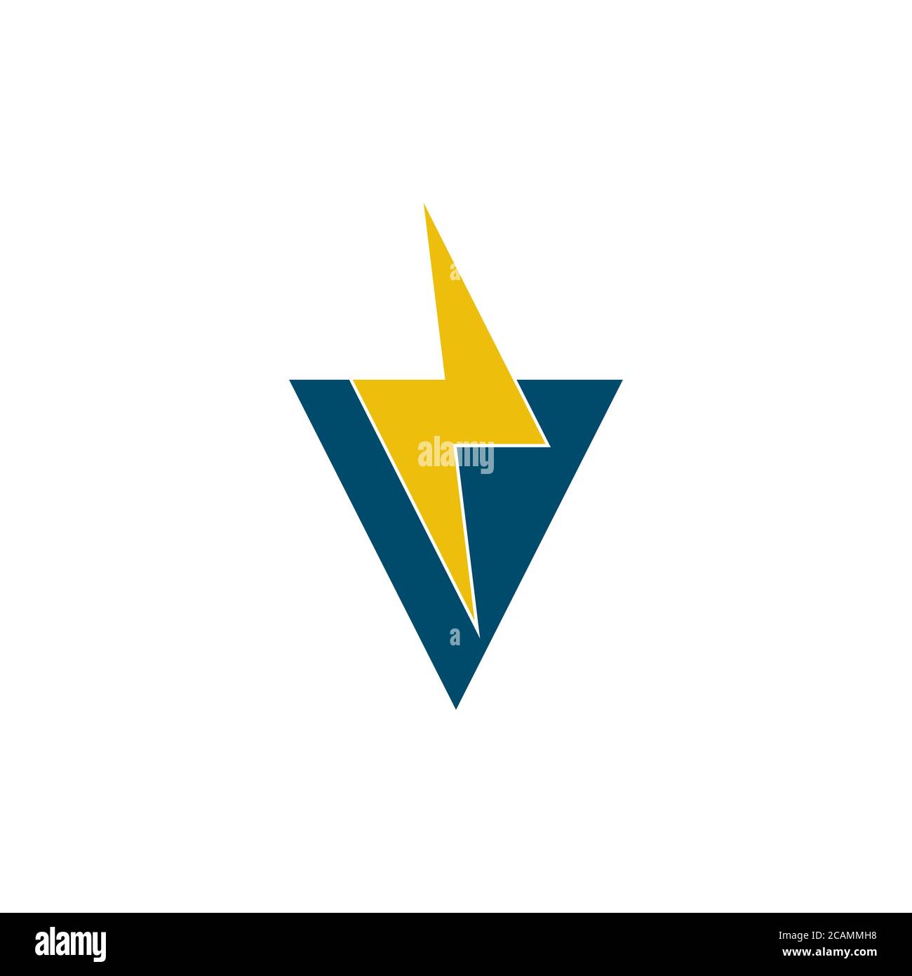 V thunder logo hi-res stock photography and images - Alamy