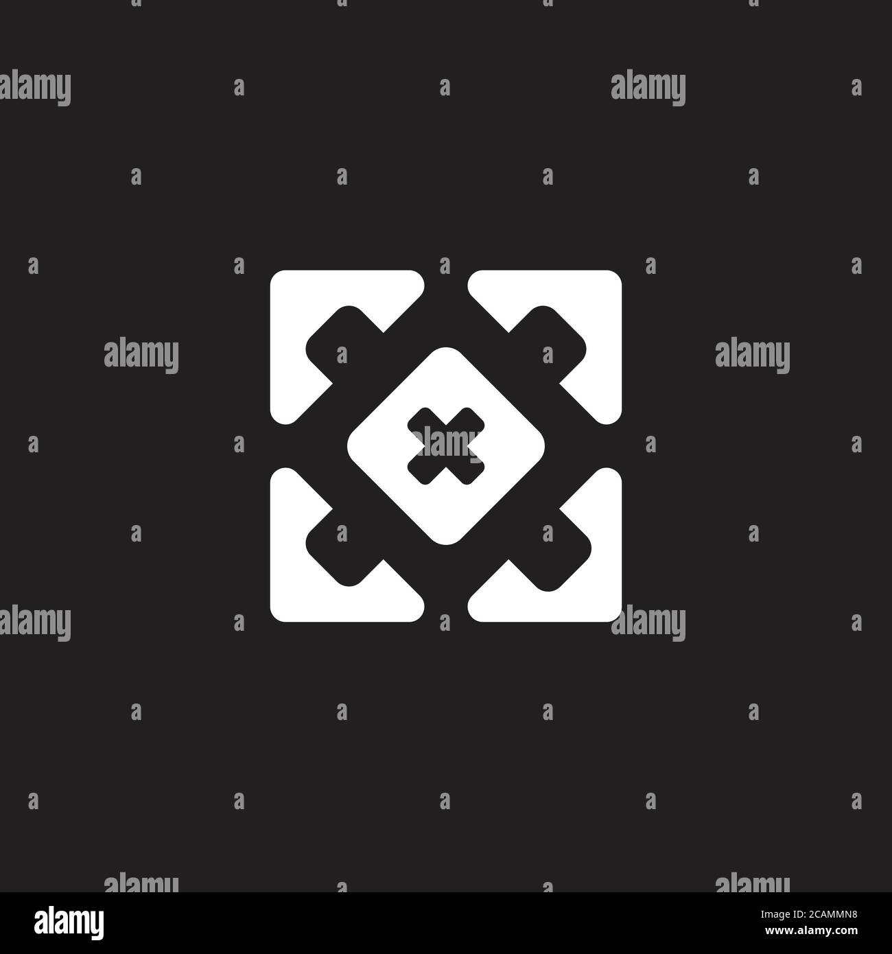 letter x abstract square box negative space logo vector Stock Vector ...
