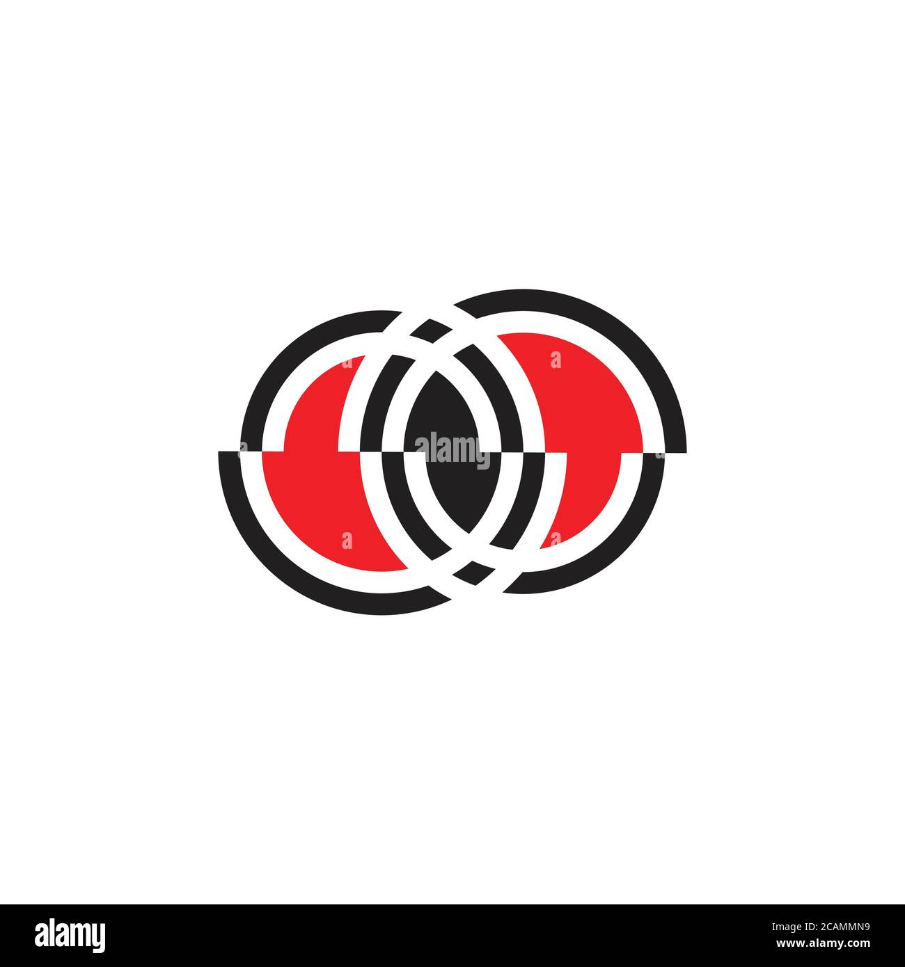 circle linked geometric arrow logo vector Stock Vector Image & Art - Alamy