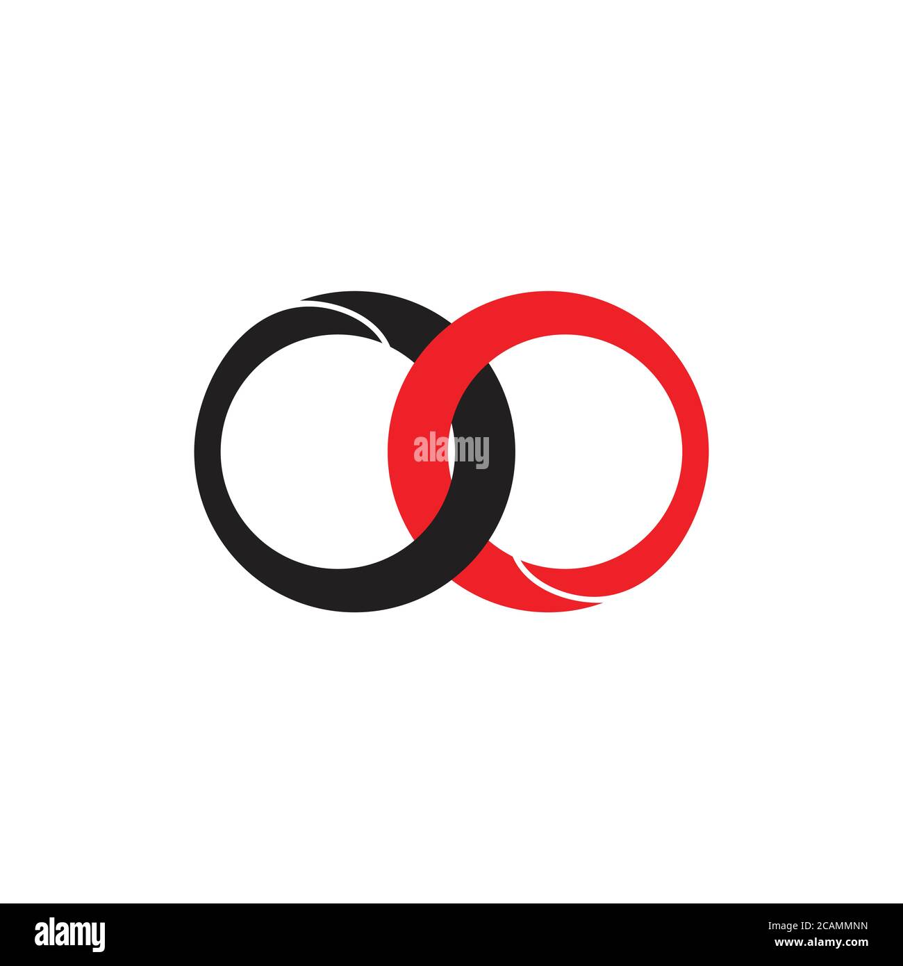 linked circle curves object simple logo vector Stock Vector Image & Art ...