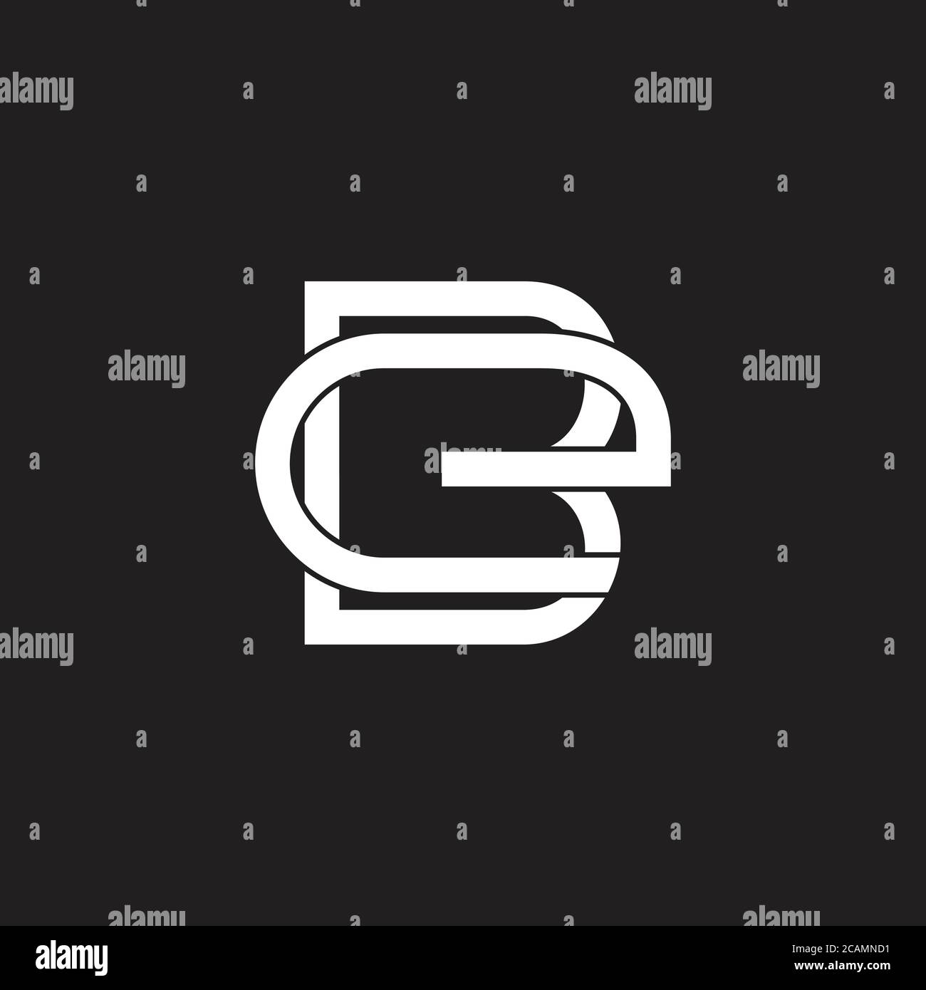 vector of letter be geometric design fit for brand logo Stock Vector ...