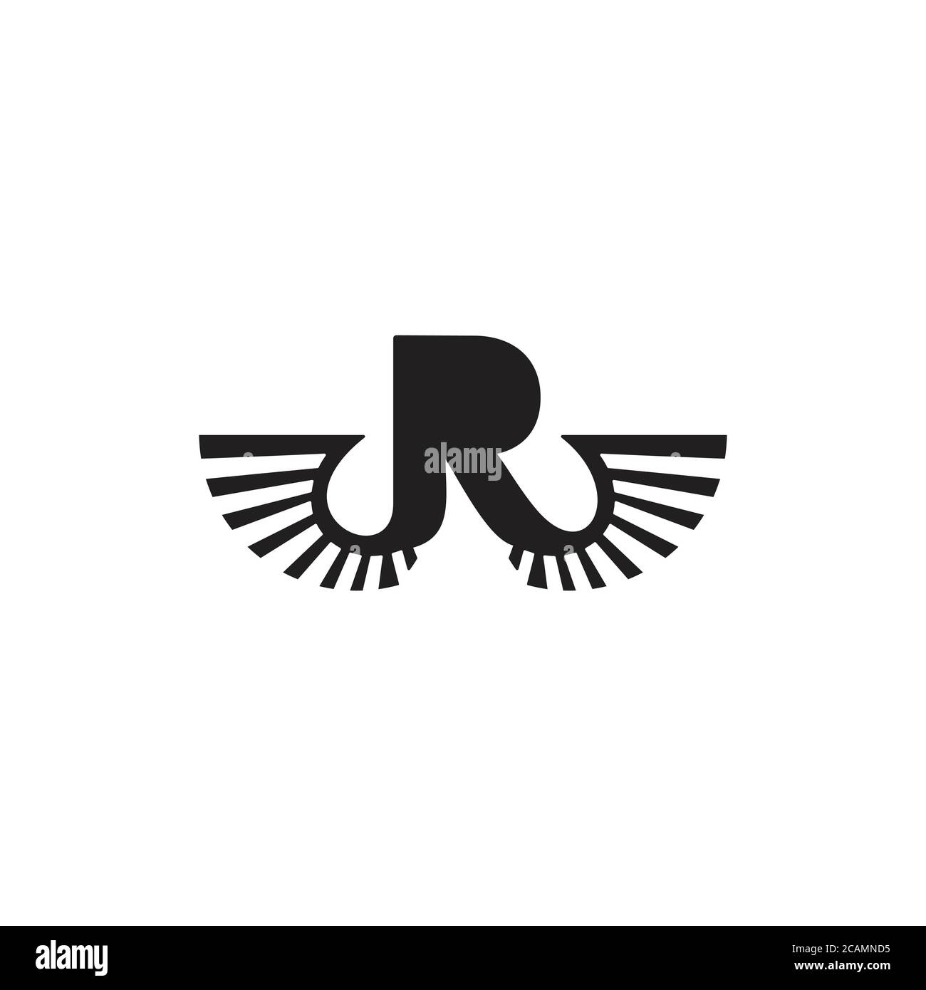 letter r wings logo vector Stock Vector Image & Art - Alamy