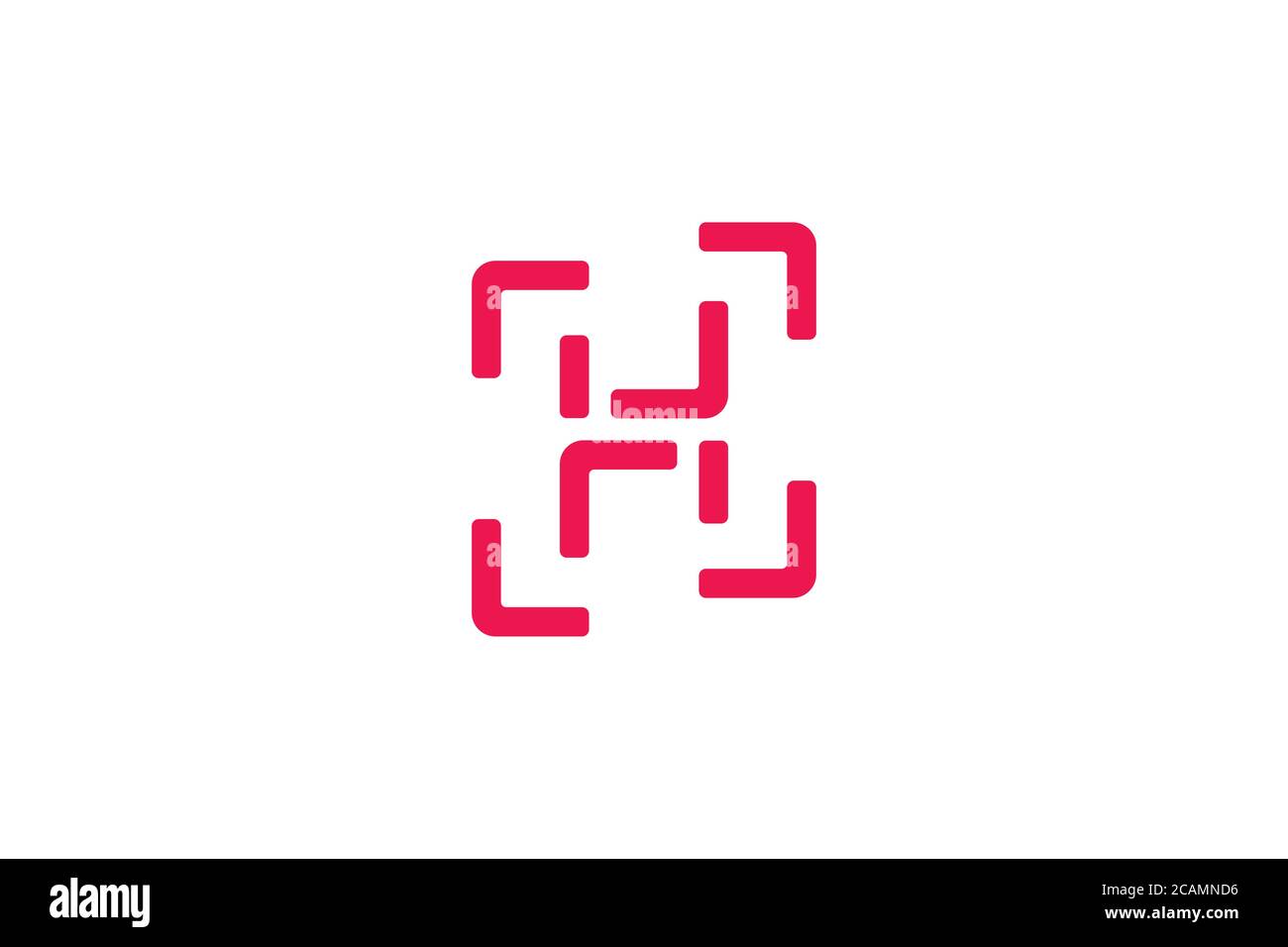 abstract geometric line letter h square logo vector Stock Vector Image ...