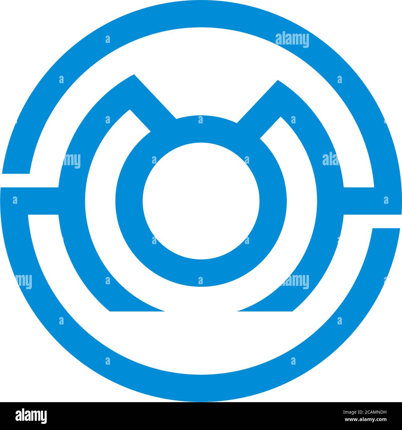 letter mo symbol circle geometric line logo vector Stock Vector Image ...