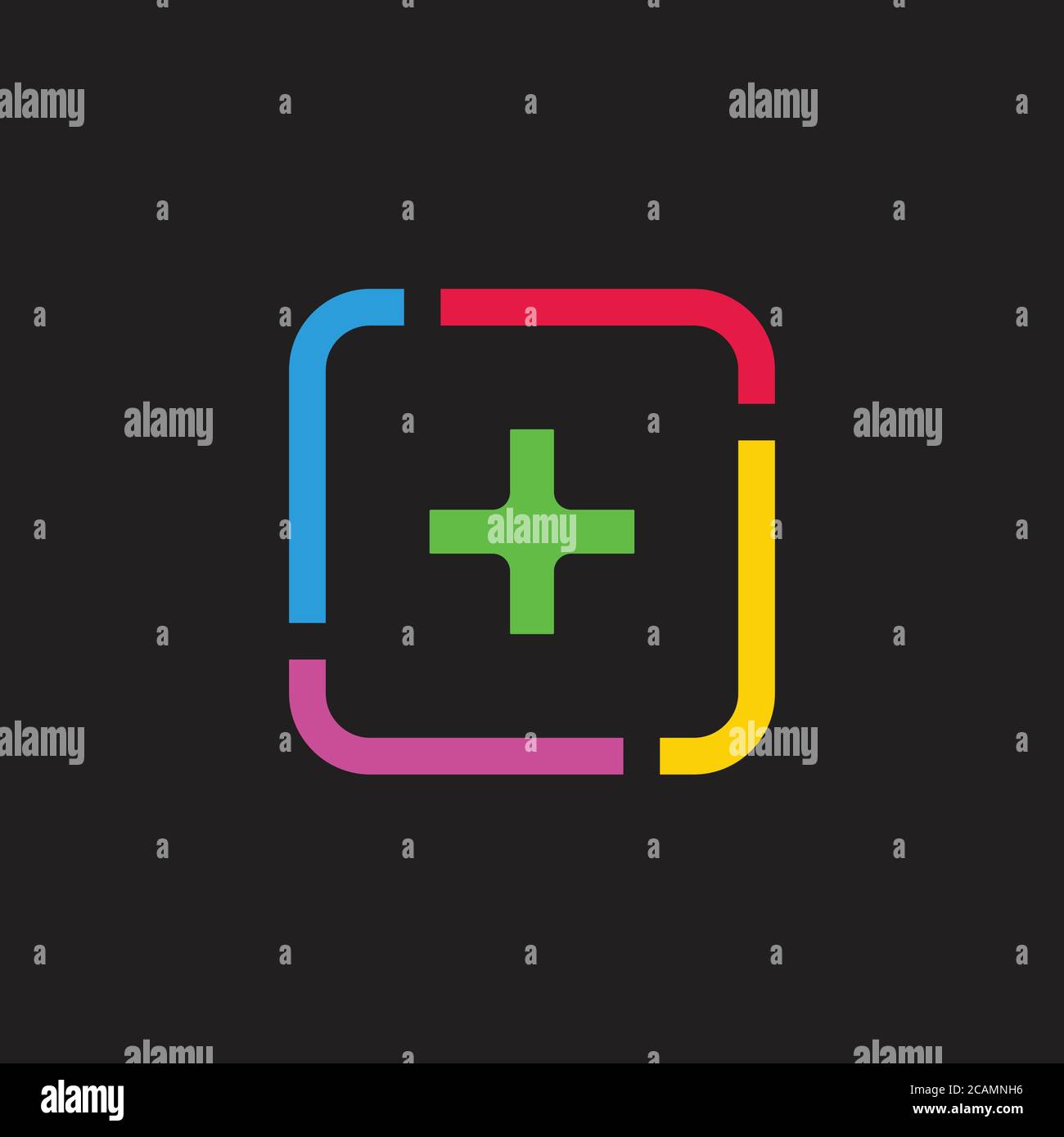 vector of plus medical circle process progress symbol logo Stock Vector ...