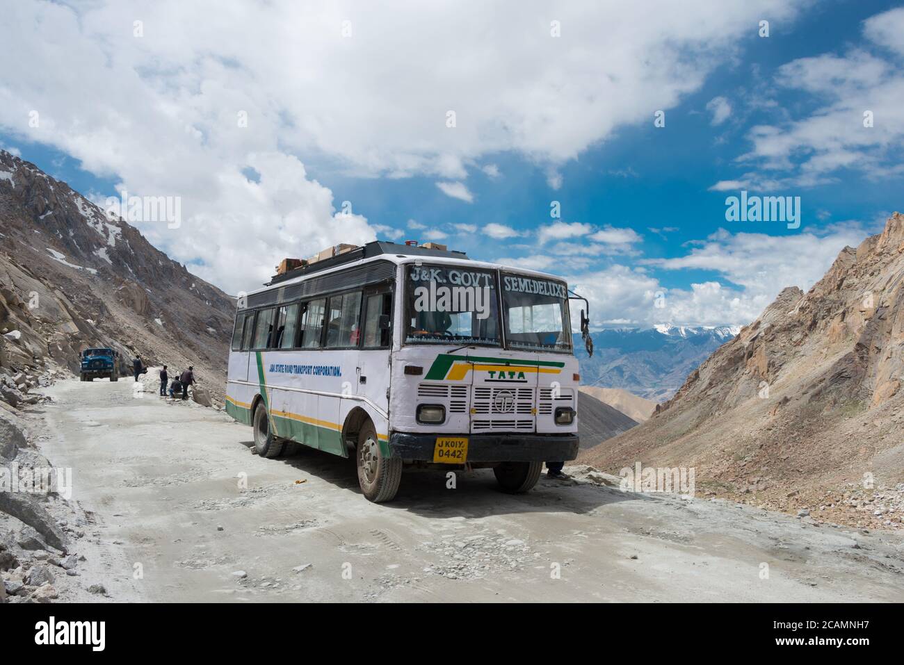 Ladakh, India - Local Bus near Chang La Pass (5360m) in Ladakh, Jammu ...