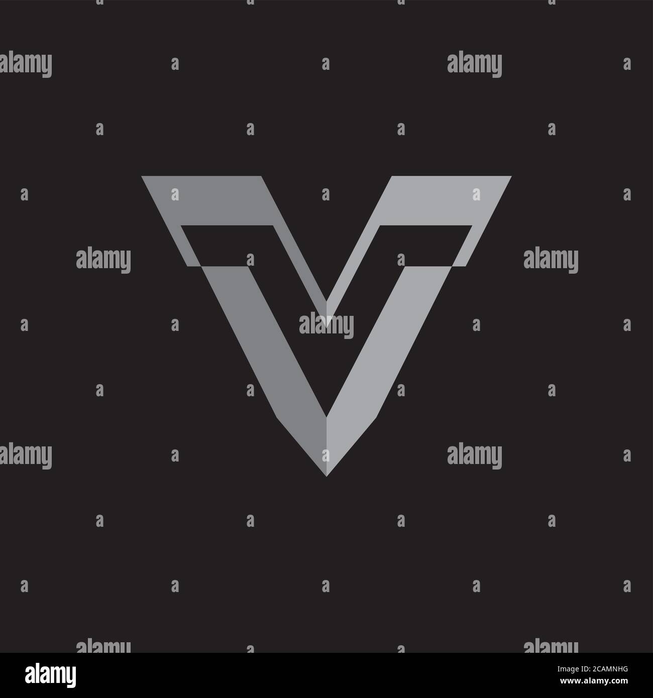letter v geometric gradient 3d logo vector Stock Vector Image & Art - Alamy