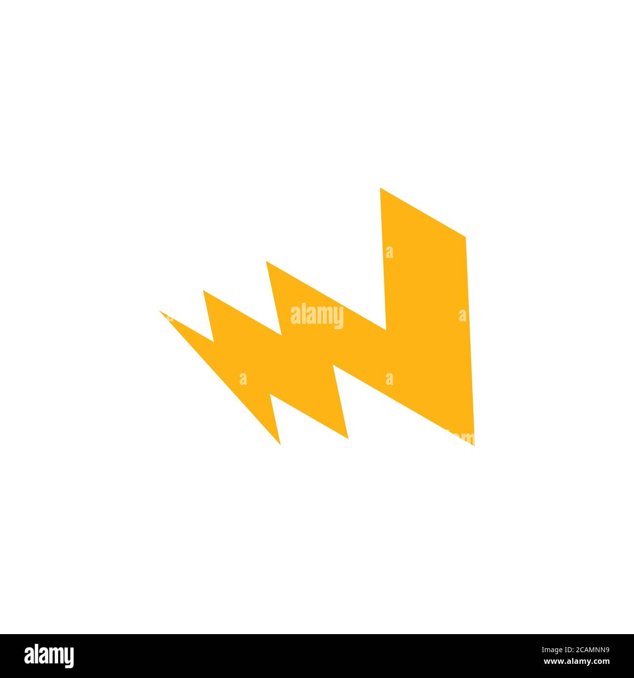 abstract letter w thunder shape logo vector Stock Vector Image & Art ...