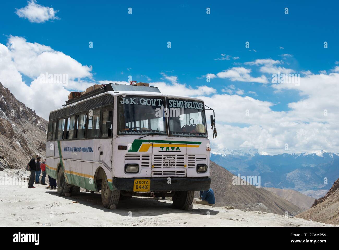 Ladakh, India - Local Bus near Chang La Pass (5360m) in Ladakh, Jammu ...