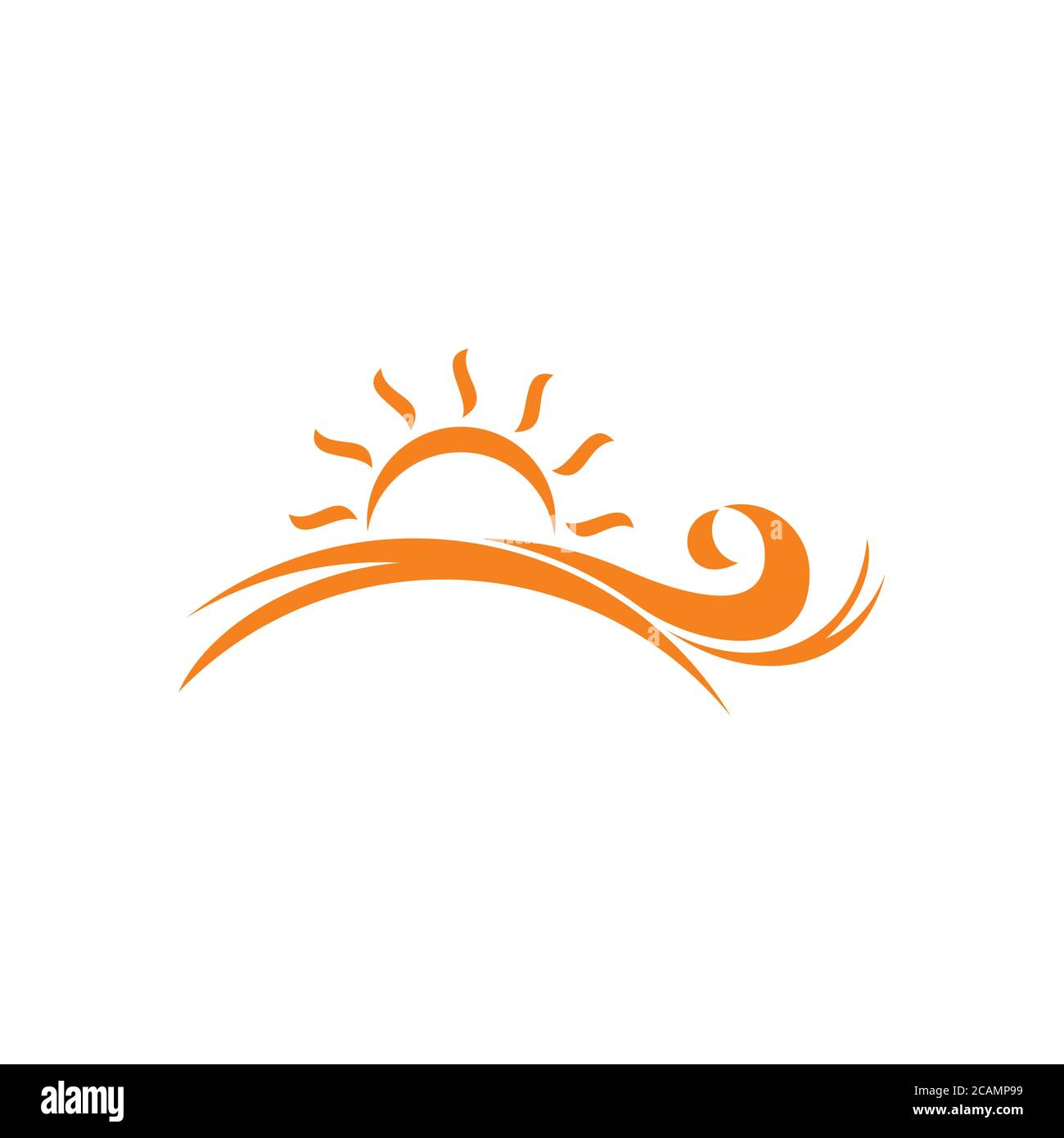 monogram sun waves horizon symbol logo vector Stock Vector Image & Art ...