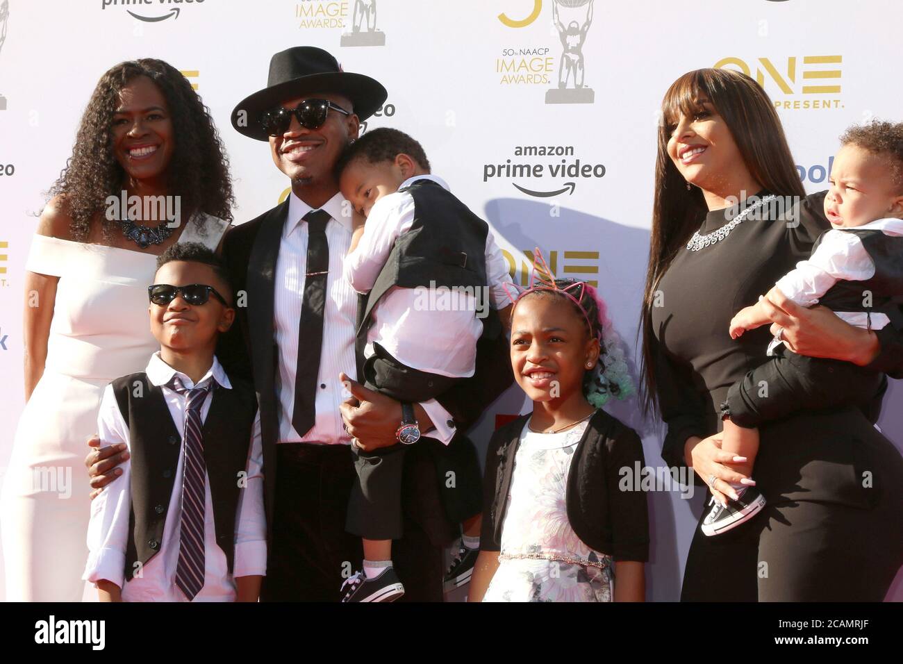 LOS ANGELES - MAR 30: Ne-Yo, family at the 50th NAACP Image Awards ...