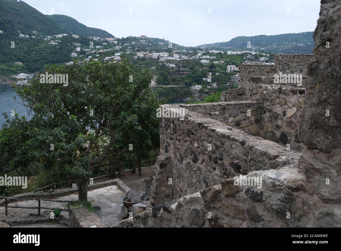 Ischia Aragon Castle Stairway Stock Photo - Alamy