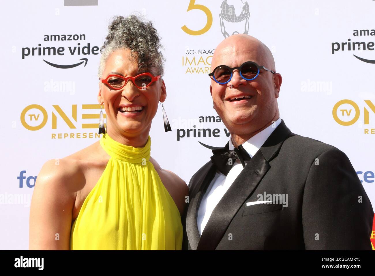 LOS ANGELES - MAR 30: Carla Hall, Matthew Lyons at the 50th NAACP Image ...
