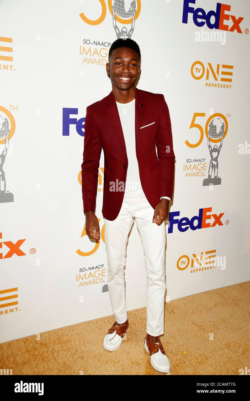 LOS ANGELES - MAR 9: Miles Fitch at the 50th NAACP Image Awards ...