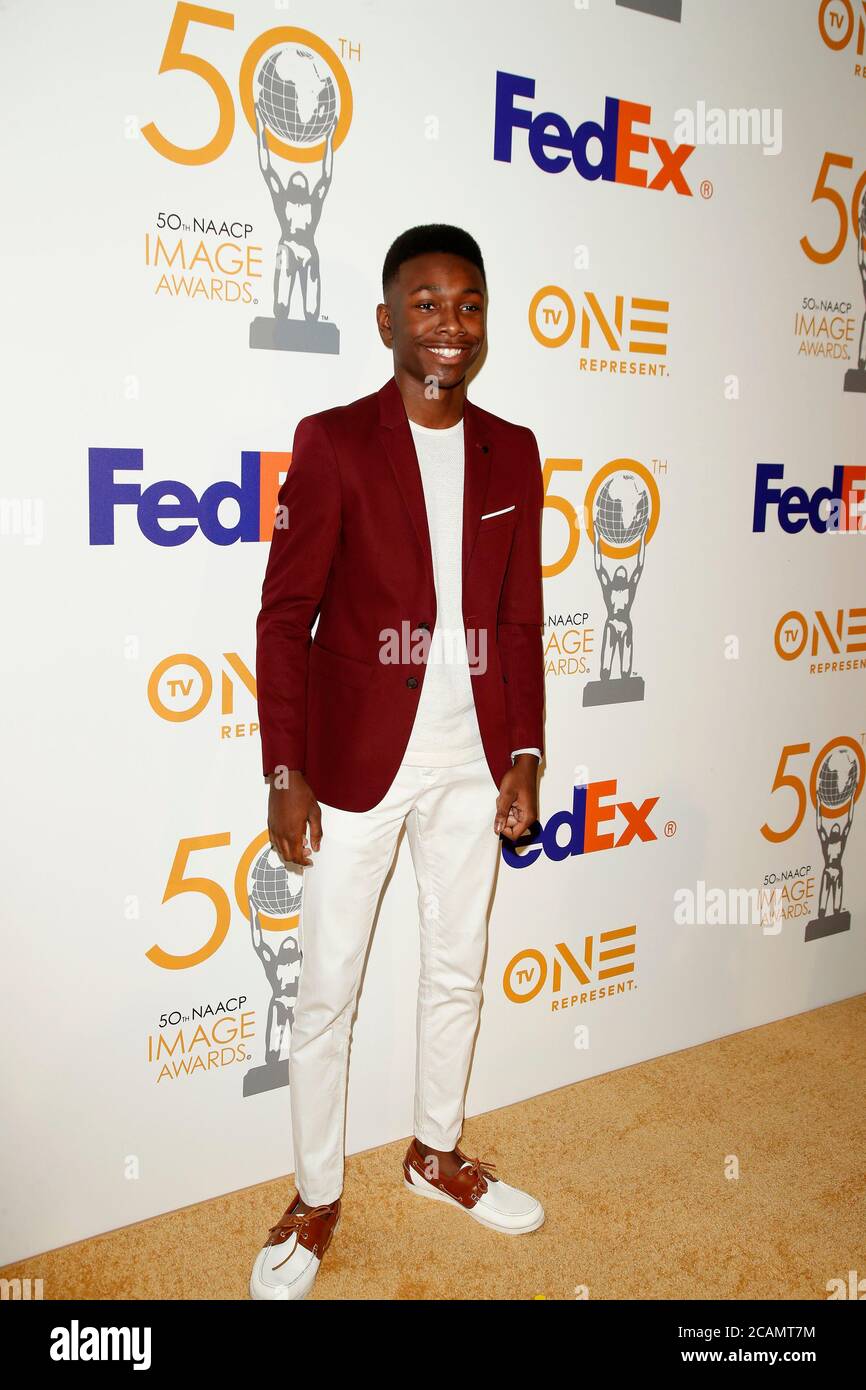 LOS ANGELES - MAR 9: Miles Fitch at the 50th NAACP Image Awards ...