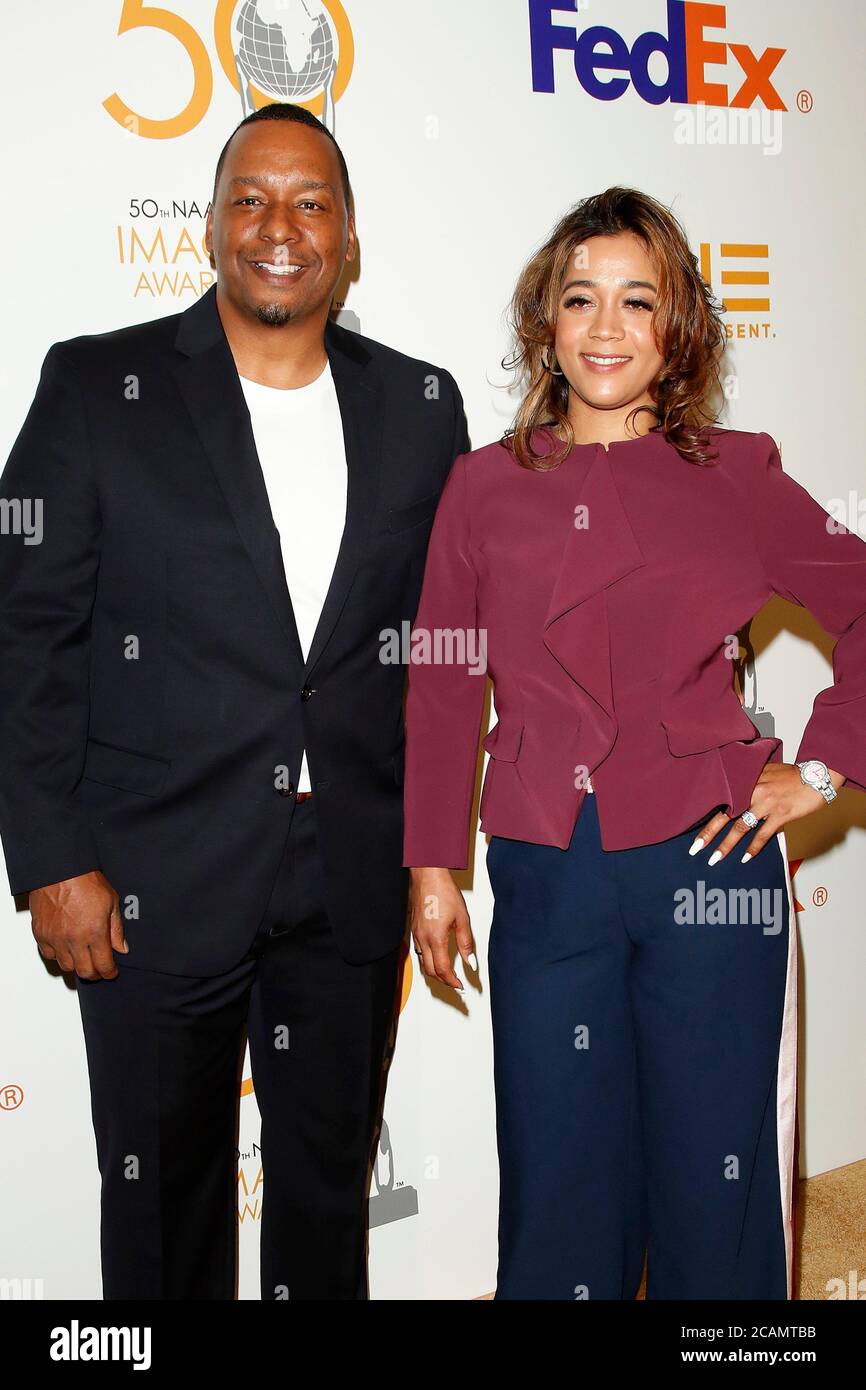 LOS ANGELES - MAR 9: Deon Taylor, Roxanne Taylor at the 50th NAACP ...