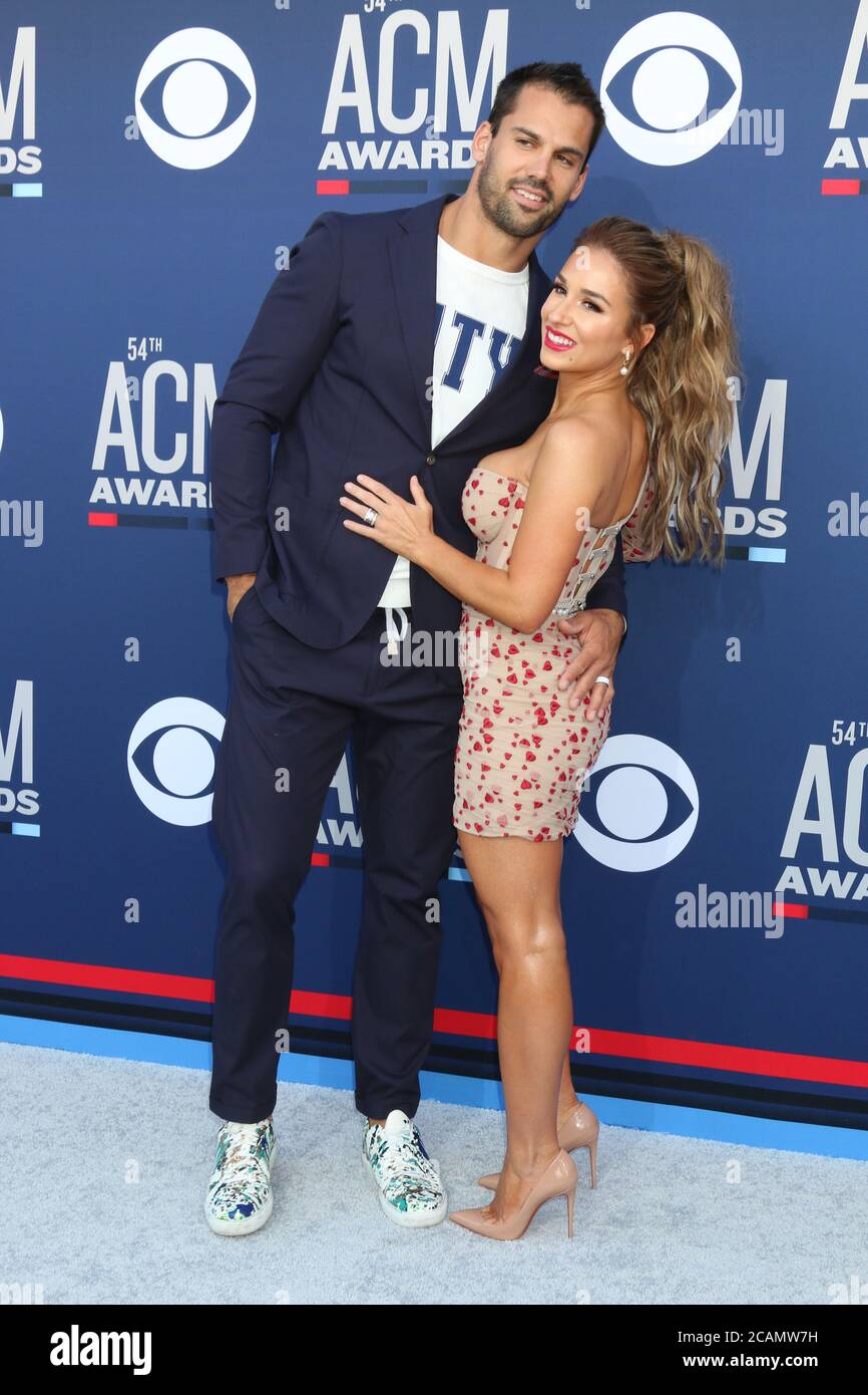 LAS VEGAS - APR 7: Eric Decker, Jessie James Decker at the 54th Academy ...