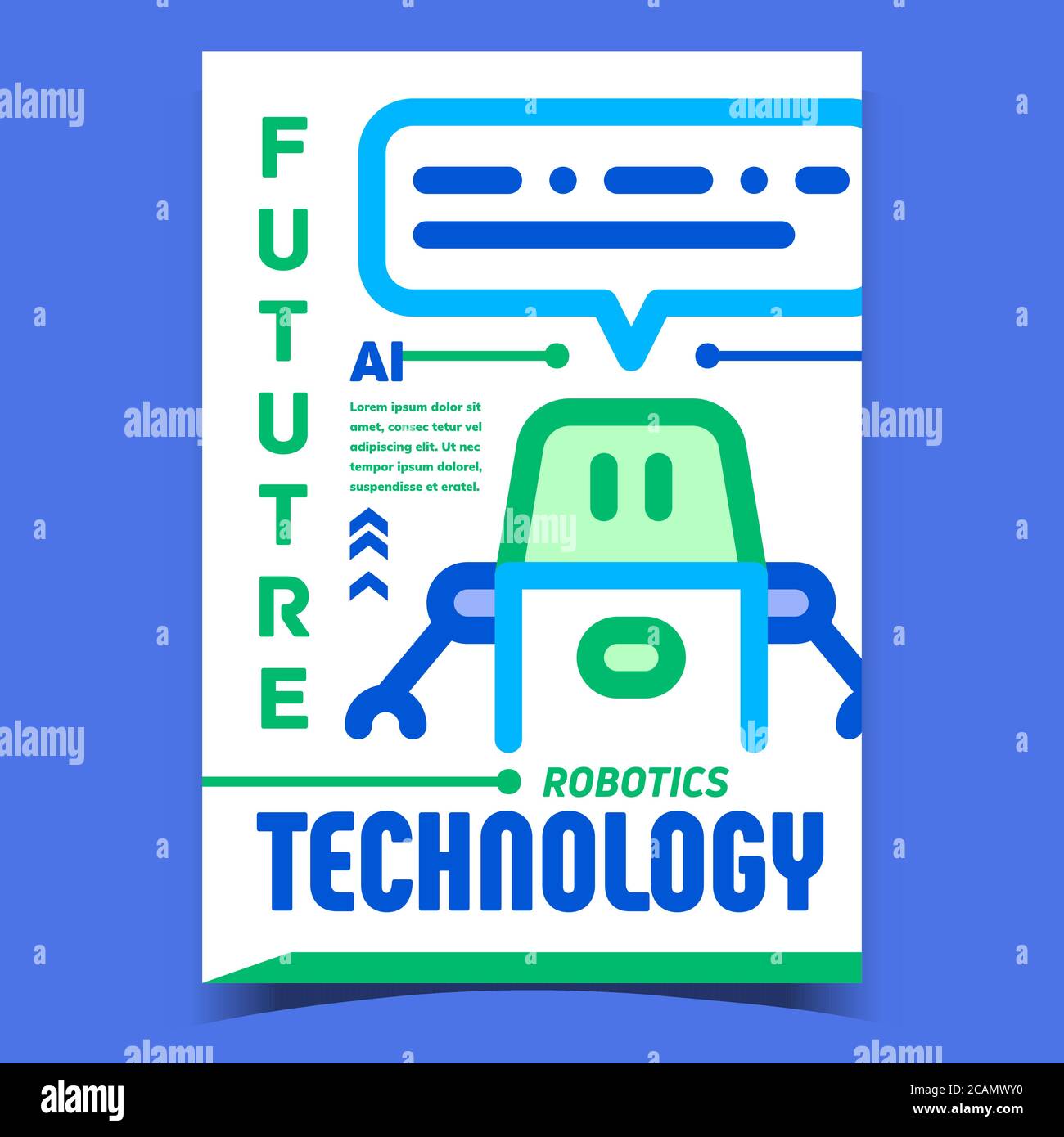 Robotics Technology Advertising Poster Vector Stock Vector Image & Art ...