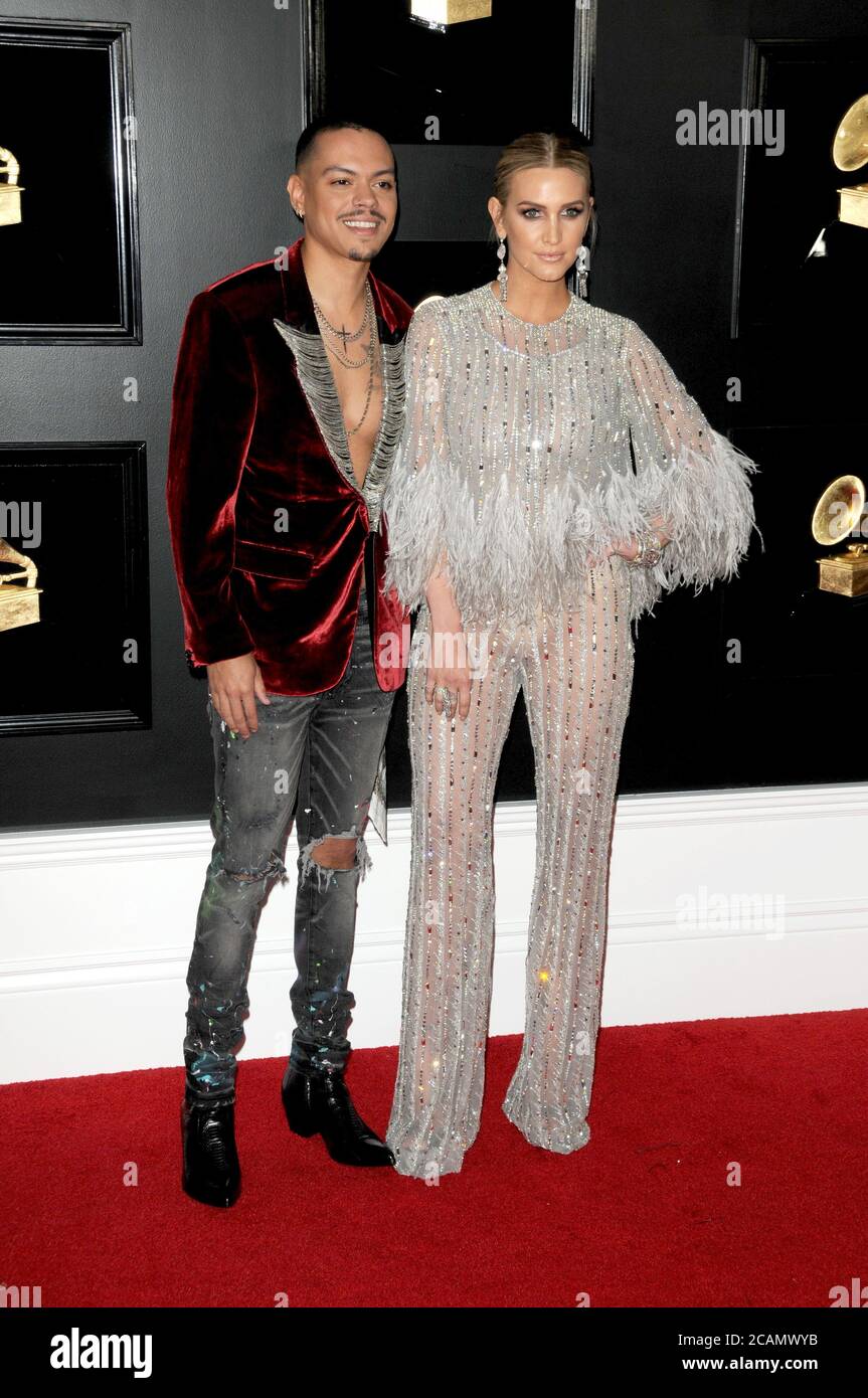 LOS ANGELES - FEB 10: Evan Ross, Ashlee Simpson at the 61st Grammy ...