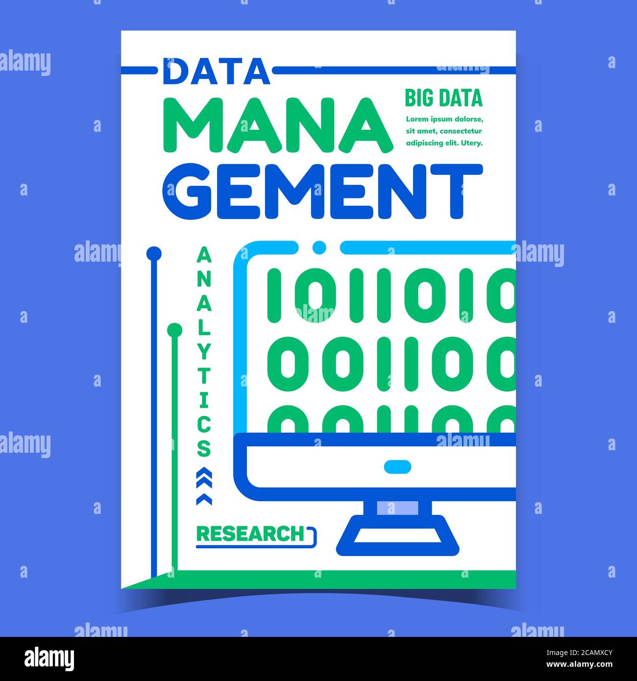 Data Management Creative Advertising Poster Vector Stock Vector Image ...