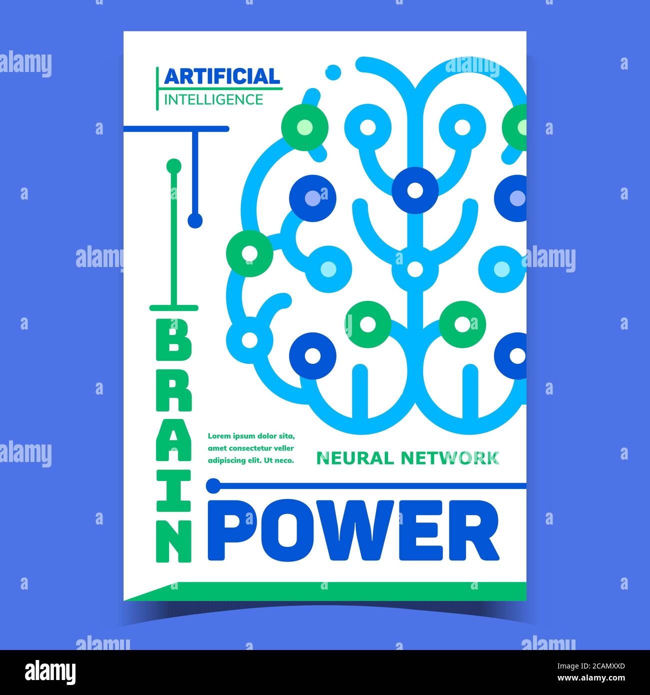 Digital Brain Power Promotional Banner Vector Stock Vector Image & Art ...