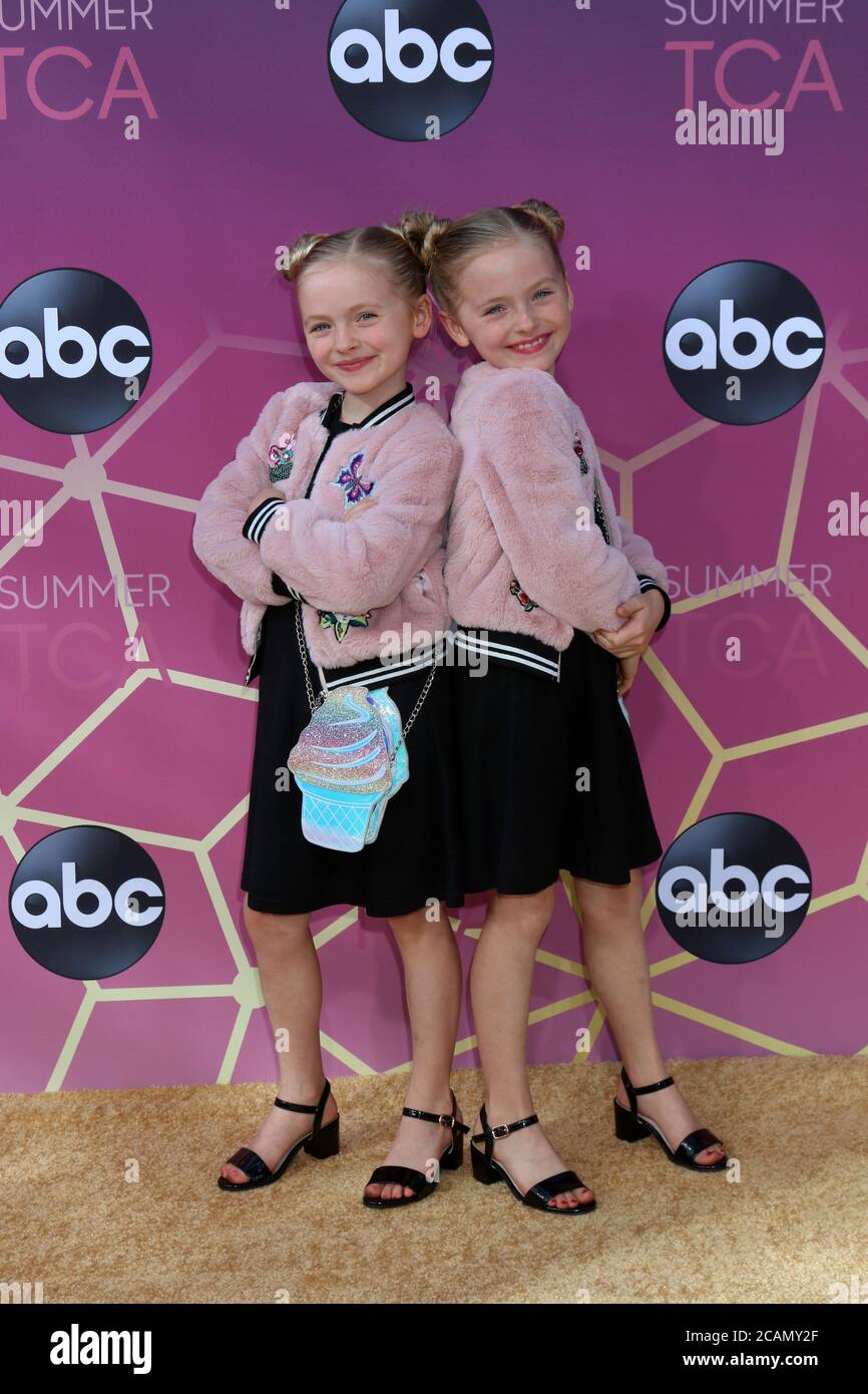 LOS ANGELES - AUG 15: Mia Allan, Ella Allan at the ABC Summer TCA All ...