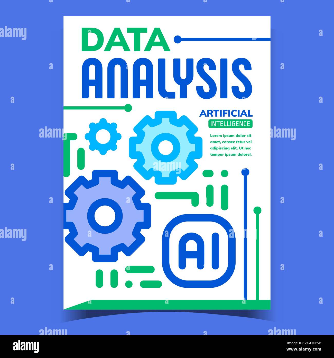 Data Analysis Information Advertise Poster Vector Stock Vector Image ...
