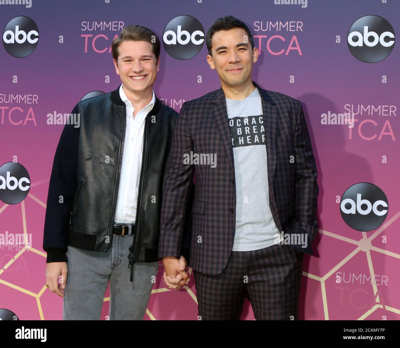 LOS ANGELES - AUG 15: Conrad Ricamora,boyfriend at the ABC Summer TCA ...
