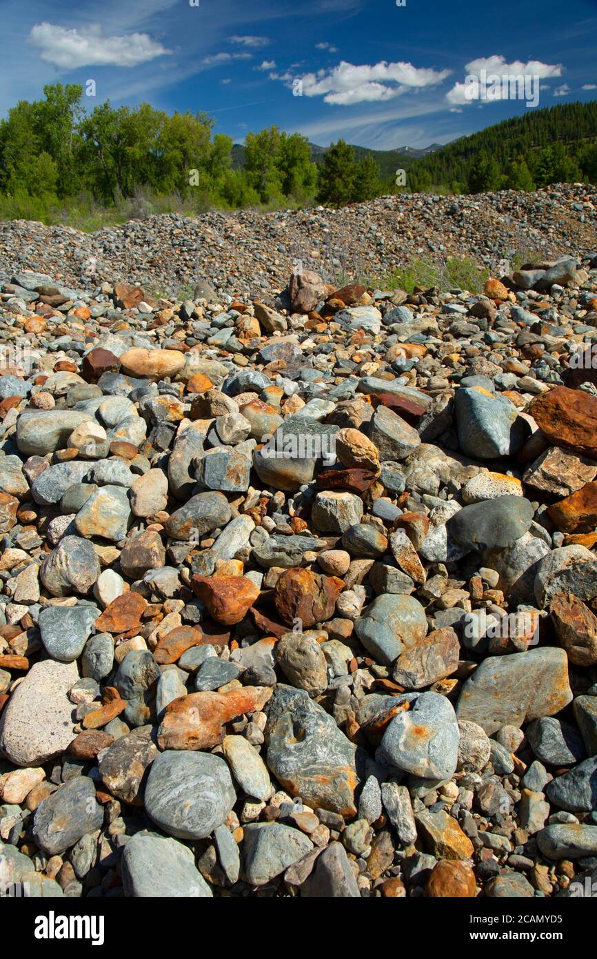 Dredge tailings, Sumpter Valley Dredge State Heritage Area, Oregon ...