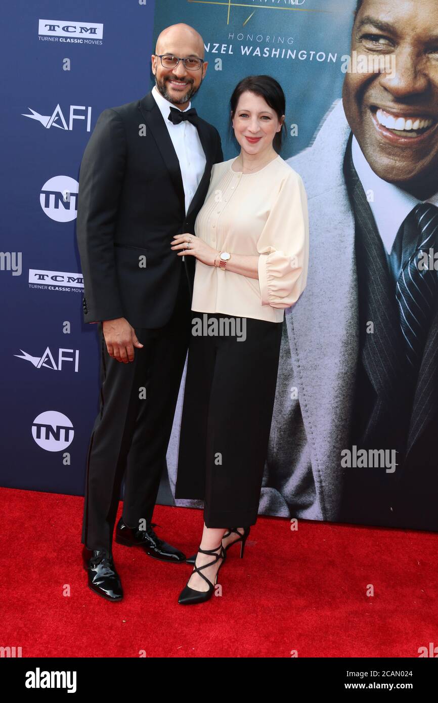 LOS ANGELES - JUN 6: Keegan-Michael Key, Elisa Pugliese Key at the AFI ...