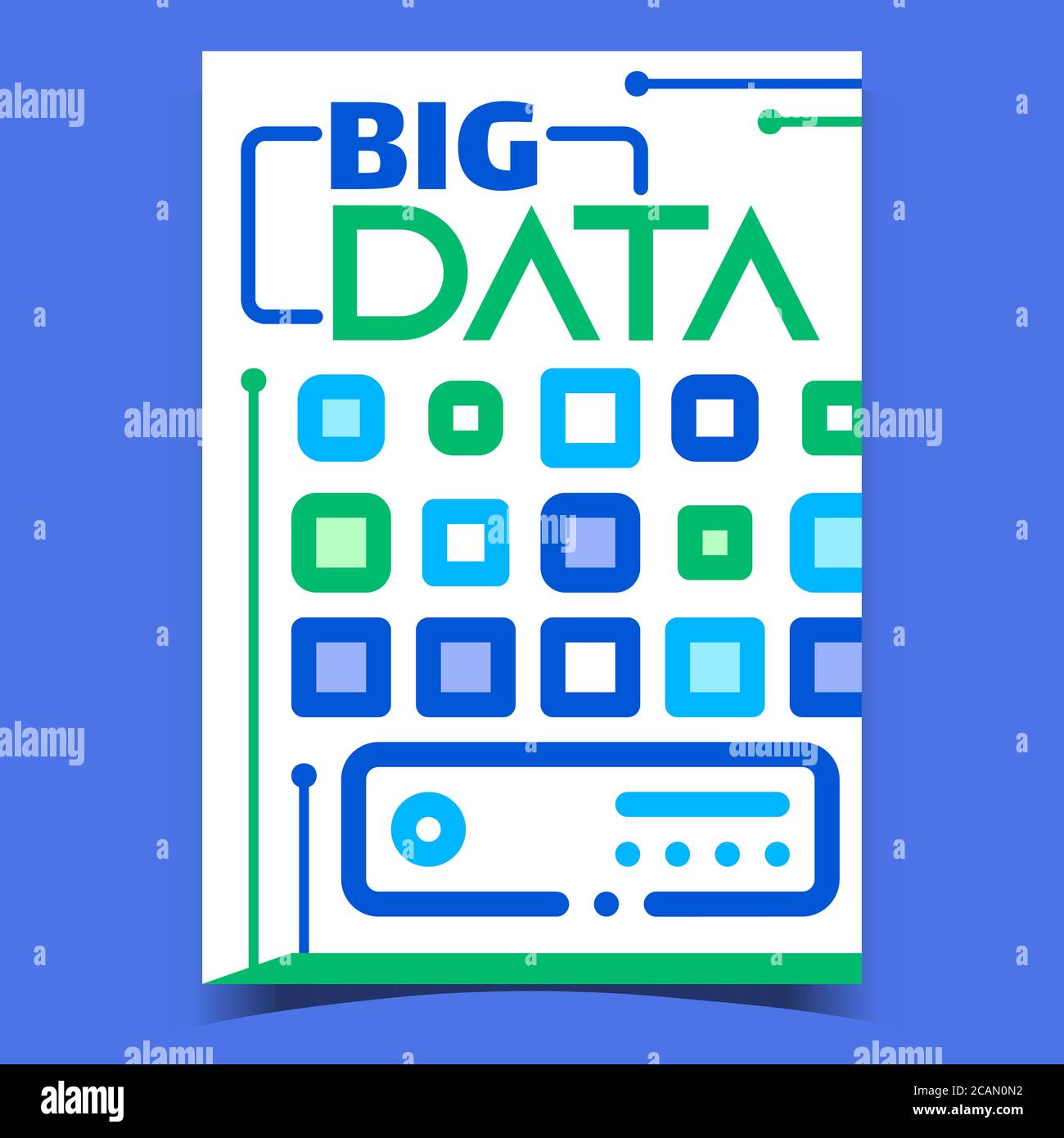 Big Data Center Server Advertising Banner Vector Stock Vector Image ...
