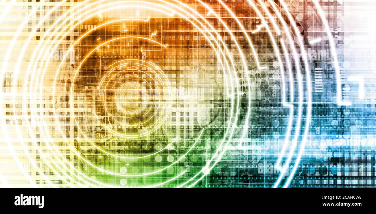 Futuristic Background As A Network Concept Art Stock Photo - Alamy