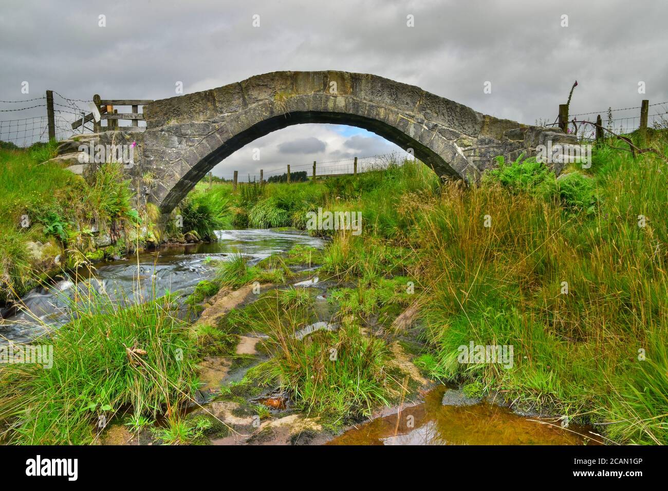 Strines Bridge, Jack Bridge, Colden Water, Pennines, Yorkshire Stock ...