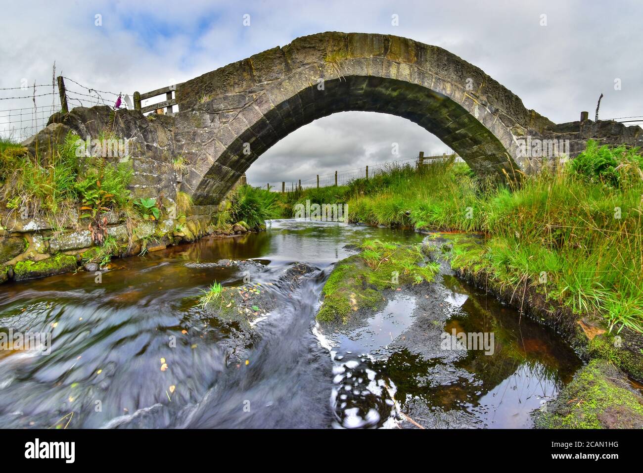 Strines Bridge, Jack Bridge, Colden Water, Pennines, Yorkshire Stock ...