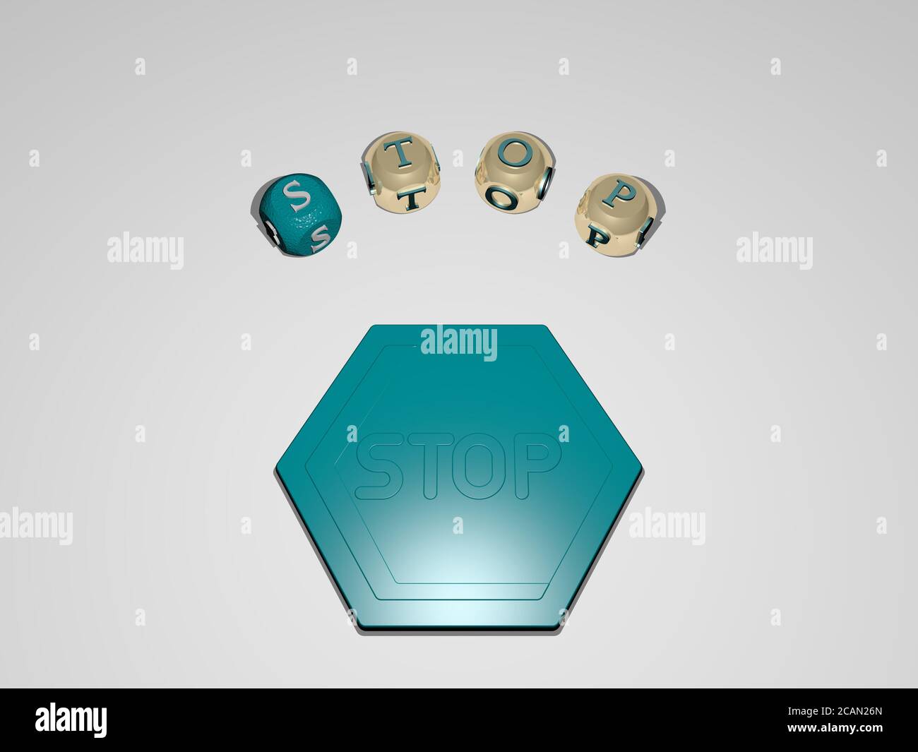 STOP circular text of separate letters around the 3D icon - 3D ...